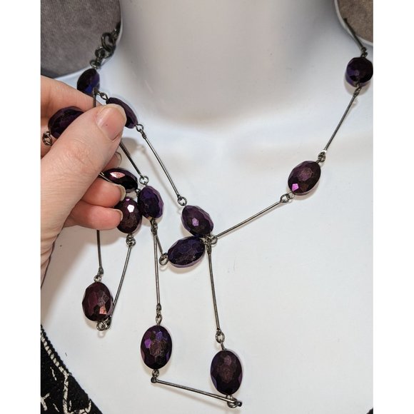 Charming Charlie | Jewelry | Charming Charlie Gothic Metallic Purple ...